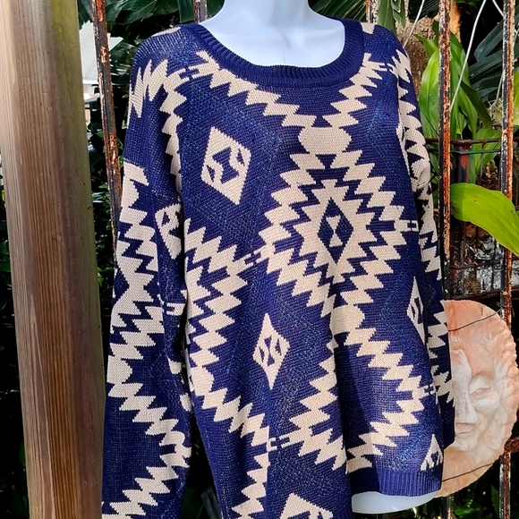 Timing | Sweaters | Oversized Aztec Comfy Sweater Medium Large | Poshmark